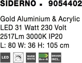 Stojací LED lampa NOVA LUCE SIDERNO 32W 3000K 9054402