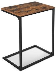 Noční stolek Pansy (hnědá, černá, 55x66x35 cm)