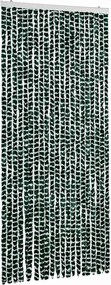 Závěs proti hmyzu zeleno-bílý 90 x 220 cm Chenille 325446