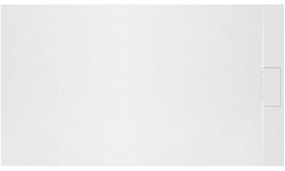 Obdélníková sprchová vanička z SMC kompozitu REA BAZALT 80x120 cm, bílá