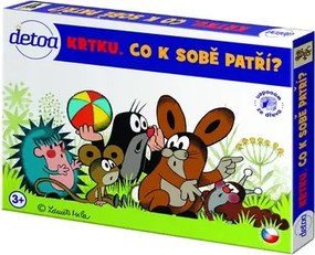 DETOA Didaktická hra Krtek co k sobě patří / od 3 let / dřevo / 24 díl