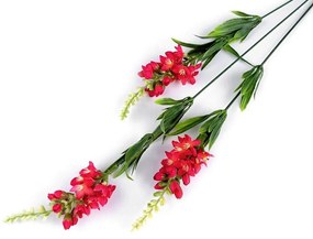 Umělá květina k aranžování - 3 červenorůžová