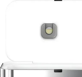 Simplehuman SENSOR bílá ocel / Odpadkový koš / Bezdotykový / Hlasové a