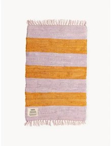 Ručně tkaný bavlněný koberec's třásněmi Chindi