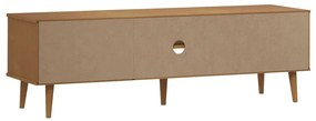 TV stolek Molde - masivní borové dřevo - 158x40x49 cm | hnědý