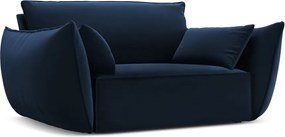 Tmavě modré sametové křeslo Vanda – Mazzini Sofas