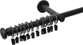Jednoduchá garnýž Modern black matt 160cm