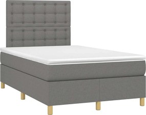 Box spring postel s matrací tmavě šedá 120x190 cm textil 3269959