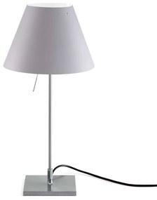 Stolní lampa Luceplan Costanzina hliník, mlhově bílá