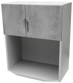 Kuchyně Macháček Skříňka na mikrovlnku barva beton korpus šedý 60 cm