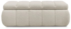 Béžová lavice z textilie bouclé – Bobochic Paris