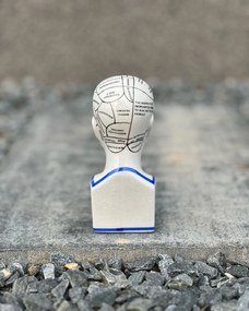 Porcelánová figurka malá - Frenologická lebka