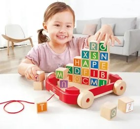 Hape Tahací vozík s kostkami / od 2 let