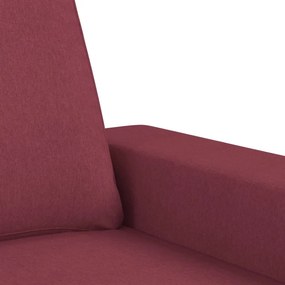 3místná pohovka s podnožkou vínová 180 cm textil 3201157