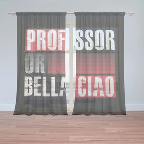 Sablio Záclony La Casa de Papel Professor or Bella Ciao motiv 3: 2ks 150x250cm