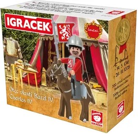 EFKO Igráček Karel IV. Loučeň / Herní set se zbrojí a koněm / 7,5 cm /