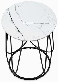 Odkládací stolek NUBIRA 40 cm černý/bílý
