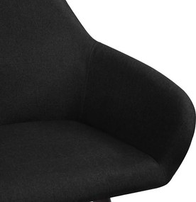 Jídelní židle 2 ks černé textil 283465