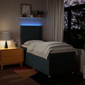 Box spring postel s matrací modrá 80x200 cm textil 3293413