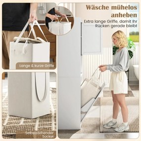 Costway 170 cm koupelnová skříňka vysoká a štíhlá prádelní věž s úložným