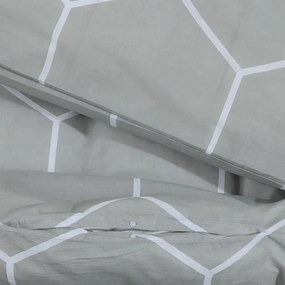 vidaXL Sada ložního prádla 200 x 200 cm bavlna [136448] Barva: světle šedá