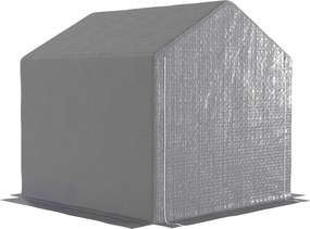 Outsunny Zahradní Kůlna 2 x 2 x 2 m Exteriérový Přístřešek na Kolo s Pozinkovaným Ocelovým Rámem, Vodotěsný a UV-Odolný, Úložný Stan pro Kolo, Motocyk
