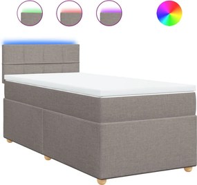 Box spring postel s matrací taupe 80x200 cm textil 3288811