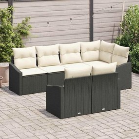Set pohovek 7 ks Černá polyratan 3346757