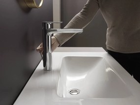 Hansgrohe Vernis Blend, vysoká umyvadlová baterie 190 s kovovou odtokovou soupravou s táhlem, EcoSmart, chromová, 71581000