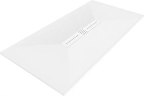 Mexen Toro, SMC obdélníková sprchová vanička 180 x 80 cm, bílá, bílá krytka, 43108018-W