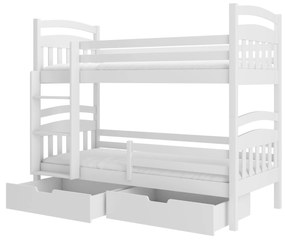 ADRK Patrová postel ADA, CH-ADA-W-208+M-E498, 200x90 cm s matrací, bílá