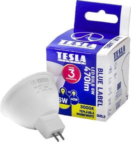 TESLA Lighting LED žárovka GU5,3 MR16, 6 W, 470 lm, 3000 K