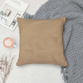 Mušelínový povlak na polštářek Light brown Velikost: 40 x 40