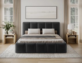 Postel Edvige + Dřevěný rám + plynový výtah + kontejner 160x200