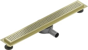 Mexen Flat 360° M08 otočný lineární odtok 50 cm, zlatý kartáčovaný - 1A25050-40