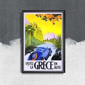 Plakát Řecko en auto