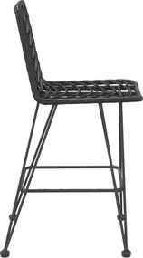 vidaXL Barové stoličky 2 ks 45 x 56 x 103,5 cm PE ratan a ocel [319431] Barva: Hnědá