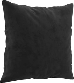 2místná pohovka s polštáři černá 120 cm samet 3200940