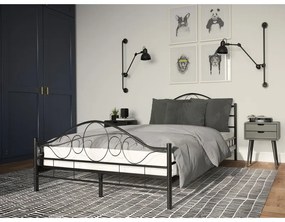 Kovová postel Mirioda, Rozměr postele: 120x200, Barva: Bílá