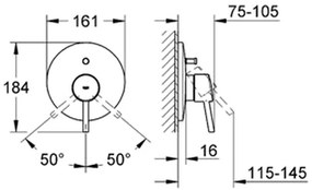 Grohe Concetto - Vanová baterie pod omítku, chrom 19346001