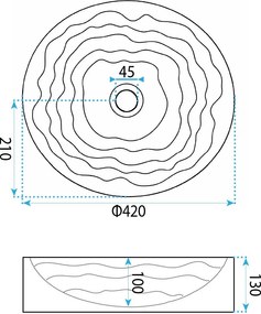 Rea Calla, umyvadlo na desku 420x420x130 mm, bílá, REA-U3507