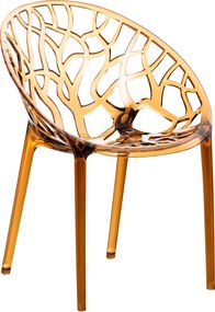 Stohovatelná židle CRYSTAL – jantarová