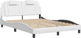 Rám postele Viana s LED bez matrace bílý 140 x 190 cm 3214016