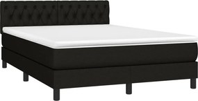 Box spring postel s matrací černá 140x200 cm textil 3140299