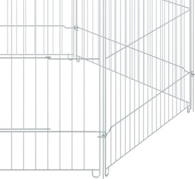 PawHut Ohrádka pro psy 6 panelů 59x60 cm Skládací kovový plot pro domácí mazlíčky s dveřmi a zámkem a stříškou pro zahradu a terasu