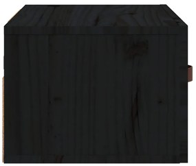 Nástěnný noční stolek černý 40x29,5x22 cm - Default Title