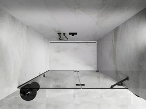 Mexen, Mexen Lunar pravé otočné sprchové dveře 135 cm, transparentní, pistolový kov - 834-135-000-95-00-P