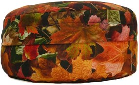 S radostí - vlastní výroba Meditační polštář Podzimní listí Velikost: ∅35 x v18 cm
