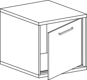 Casarredo - Komfort nábytek Noční stolek PILETAS M-16 dub hickory
