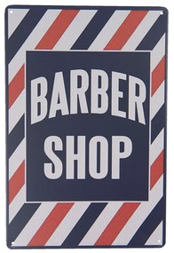 Nástěnná kovová cedule Barber Shop - 20*30 cm